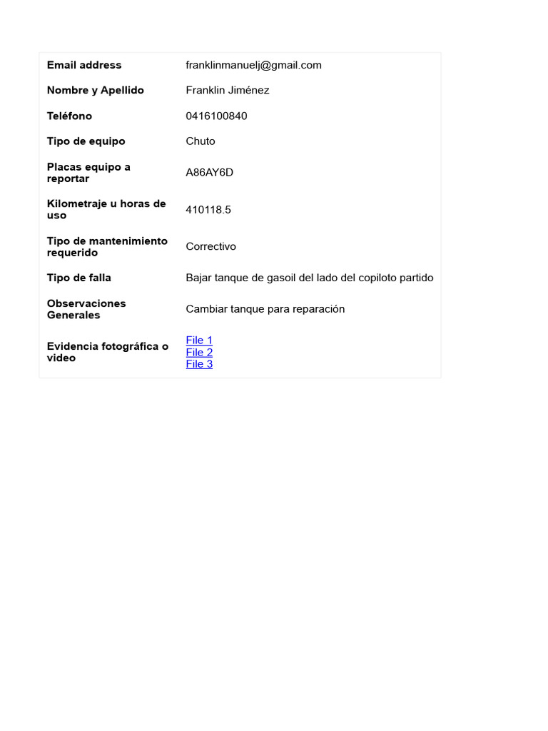 Reporte de Fallas 53 | PDF