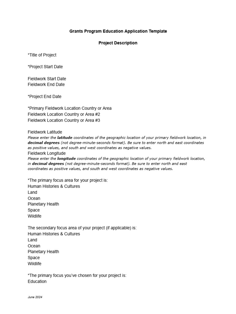 06 Grants Program Education Application Sample | PDF | Learning ...