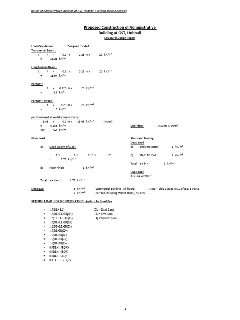 Design Report | PDF | Beam (Structure) | Analysis