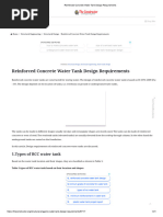 RCC Design of Underground Water Tank | PDF | Bending | Water
