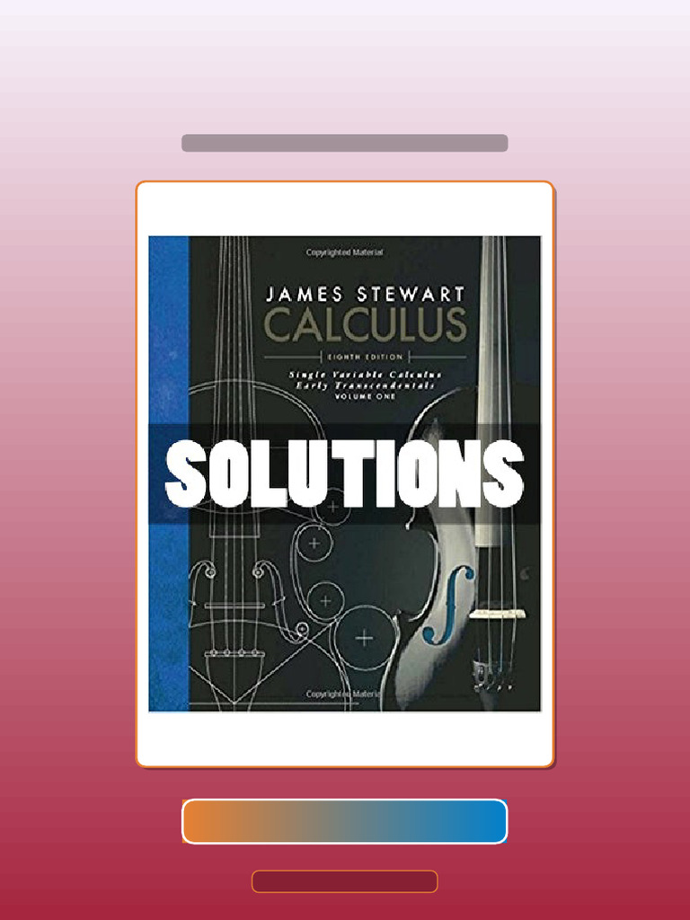 Single Variable Calculus Early Transcendentals Volume I 8 Ed Stewart ...