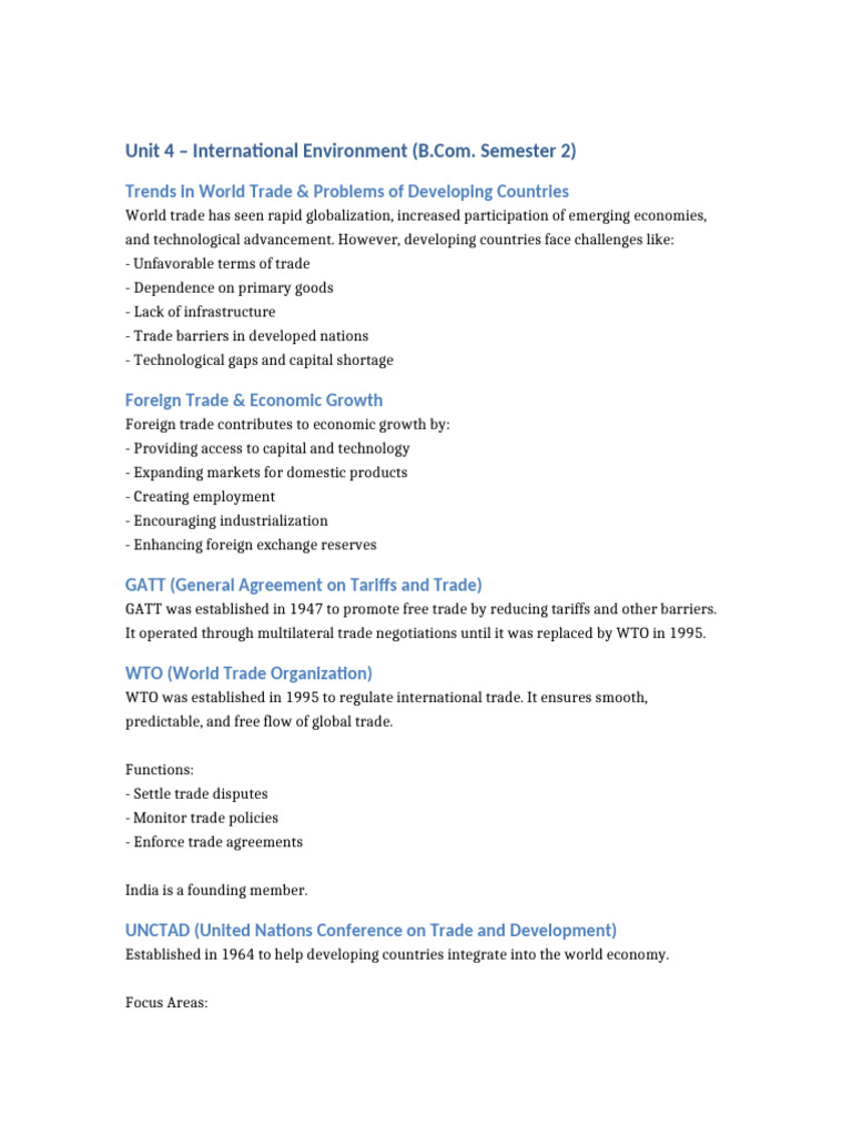 Global Trade Trends and Challenges | PDF | World Trade Organization ...