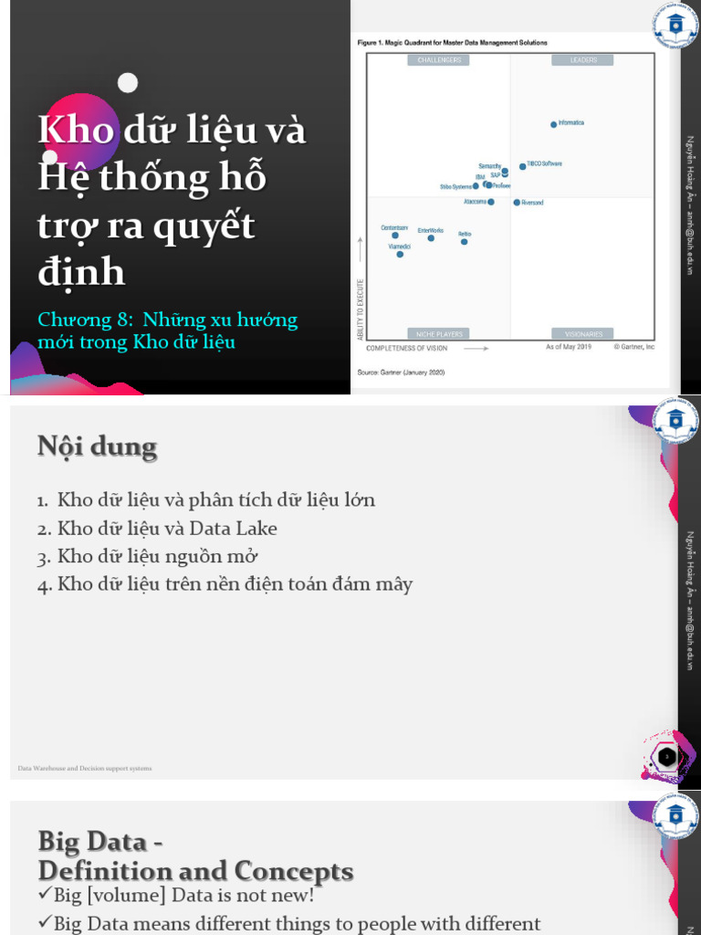 DWDSS-Chuong 08 - Nhung Xu Huong Moi Trong Kho Du Lieu | PDF | Big Data ...