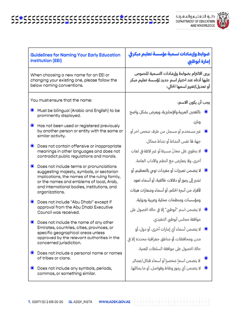 05 - Guidelines For Choosing A Name For A Private Nursery 2024 | PDF
