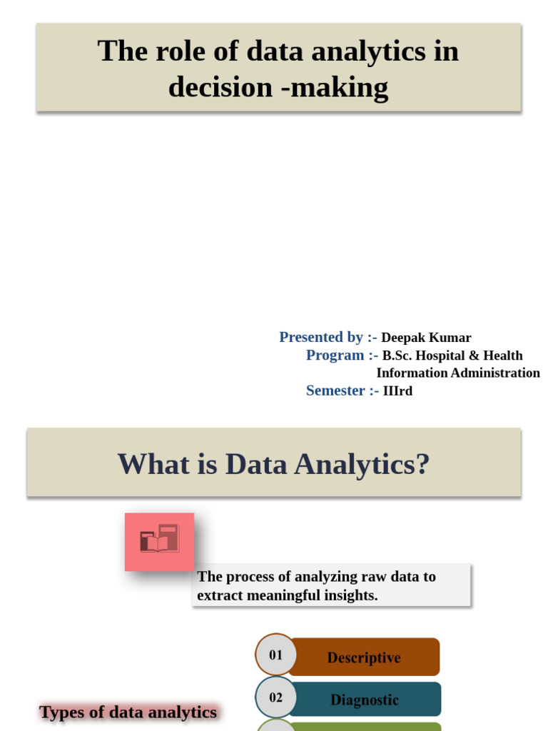 The Role of Data Analytics | PDF | Analytics | Data Analysis