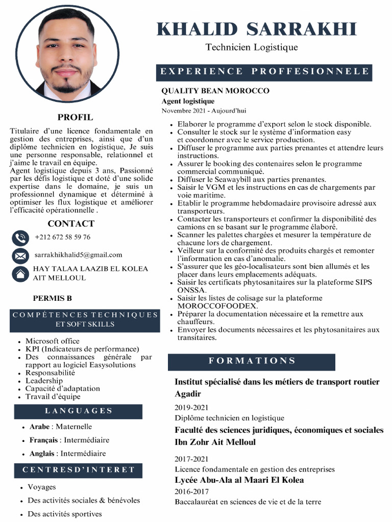 Blue Professional Modern CV Resume | PDF