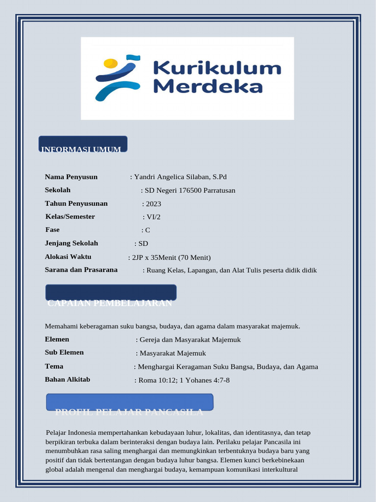Modul Ajar Kelas 6 Compress | PDF