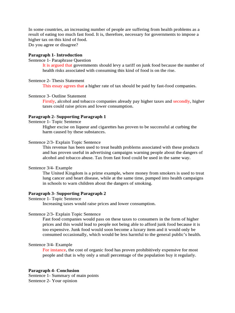 Agree or Disagree Opinion Essay | PDF | Taxes | Tobacco Smoking