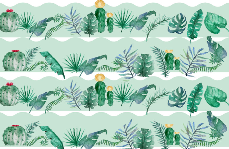 Boho Earth Bulletin Board Border Strips | PDF