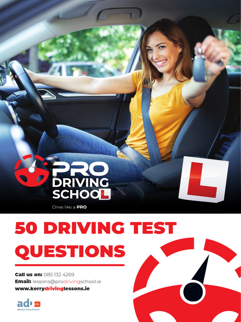 50 Driving Test Questions and Answers | PDF | Traffic | Traffic Light