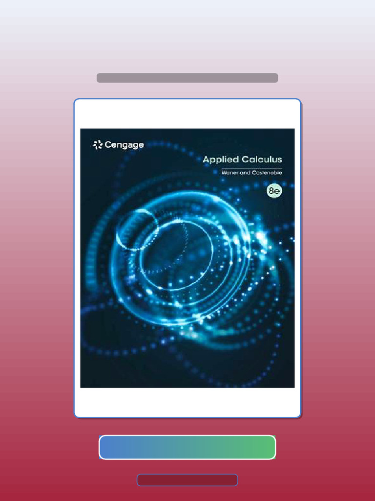 Applied Calculus 8th Edition Waner Unlocked Test Bank | PDF | Integral ...