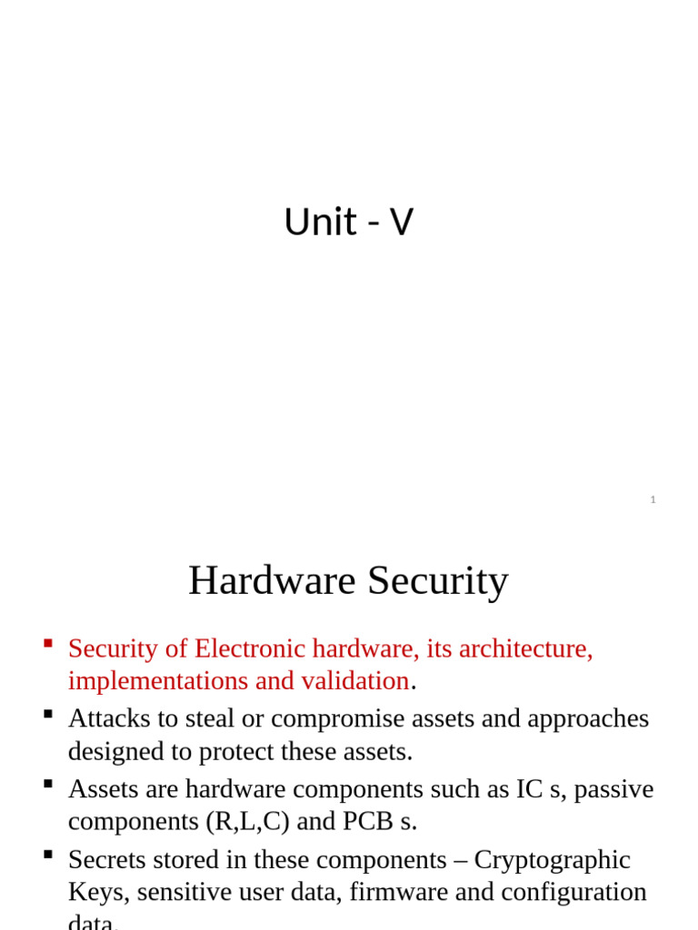 Hardware Security in Computing Systems | PDF | Computer Hardware ...