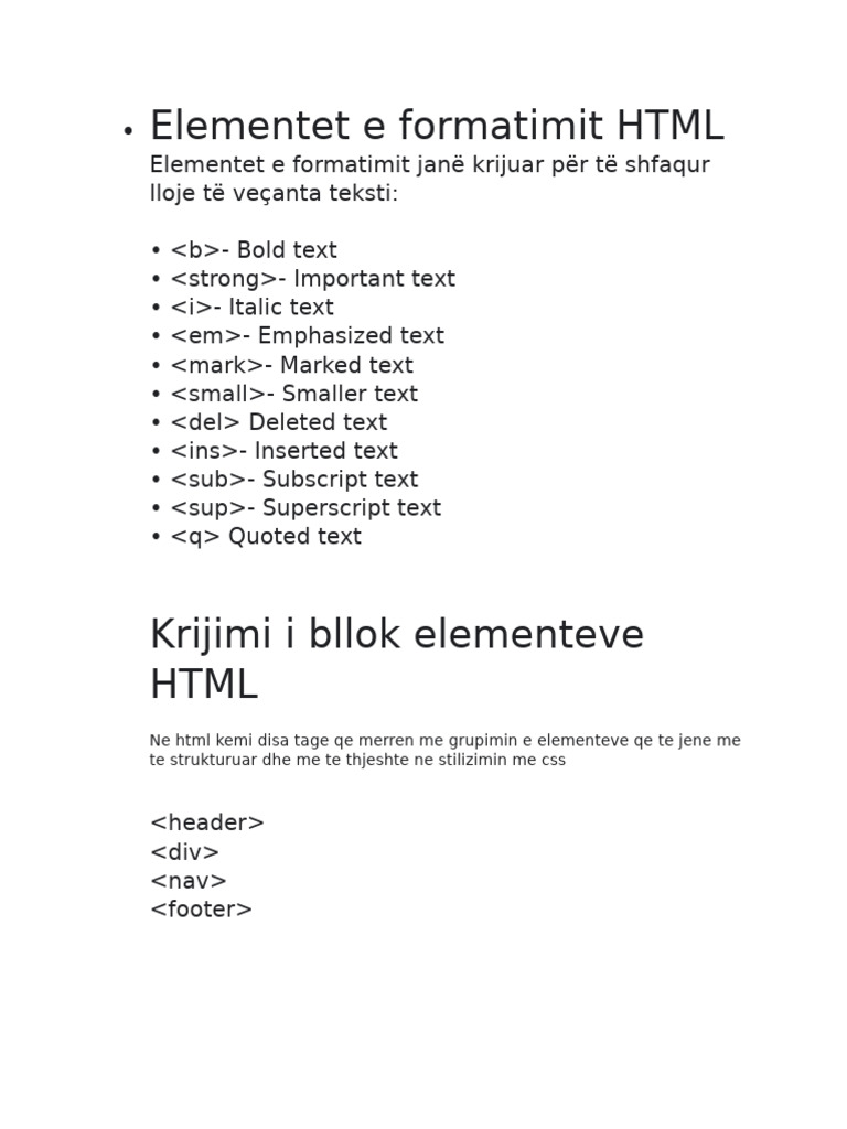 Leksione HTML 2 | PDF