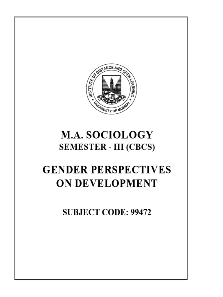 Gender Perspectives On Development English Version | PDF | Millennium ...