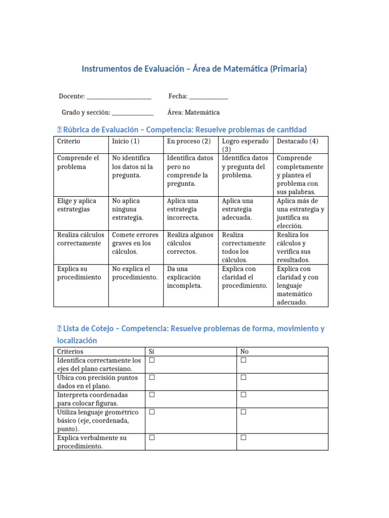 Instrumentos Matematica Primaria | PDF | Matemáticas