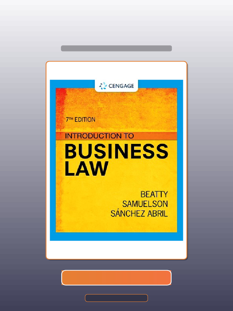 Introduction To Business Law 7th Edition Beatty Unlocked Test Bank ...