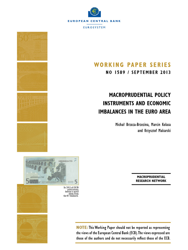 Macroprudential Policy Instruments and Economics Imbalances in The Euro Area | PDF ...