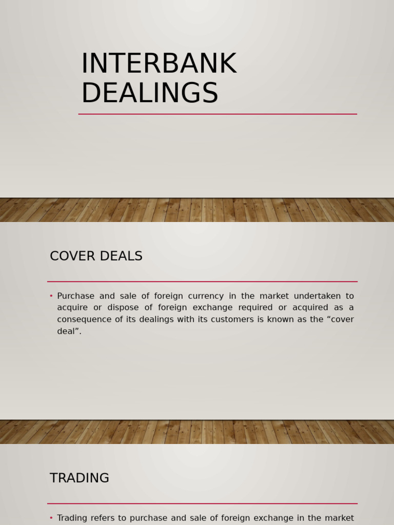 Interbank Dealings | PDF
