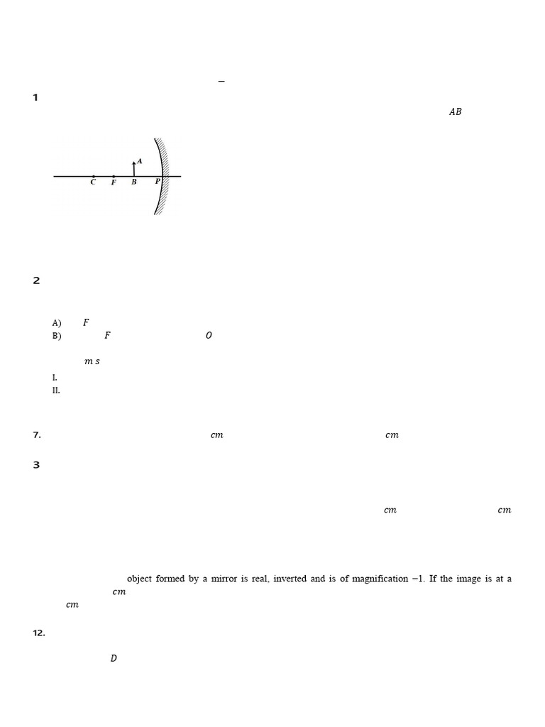 Light - Reflection and Refraction Previous Years Questions | PDF | Optics | Electrodynamics