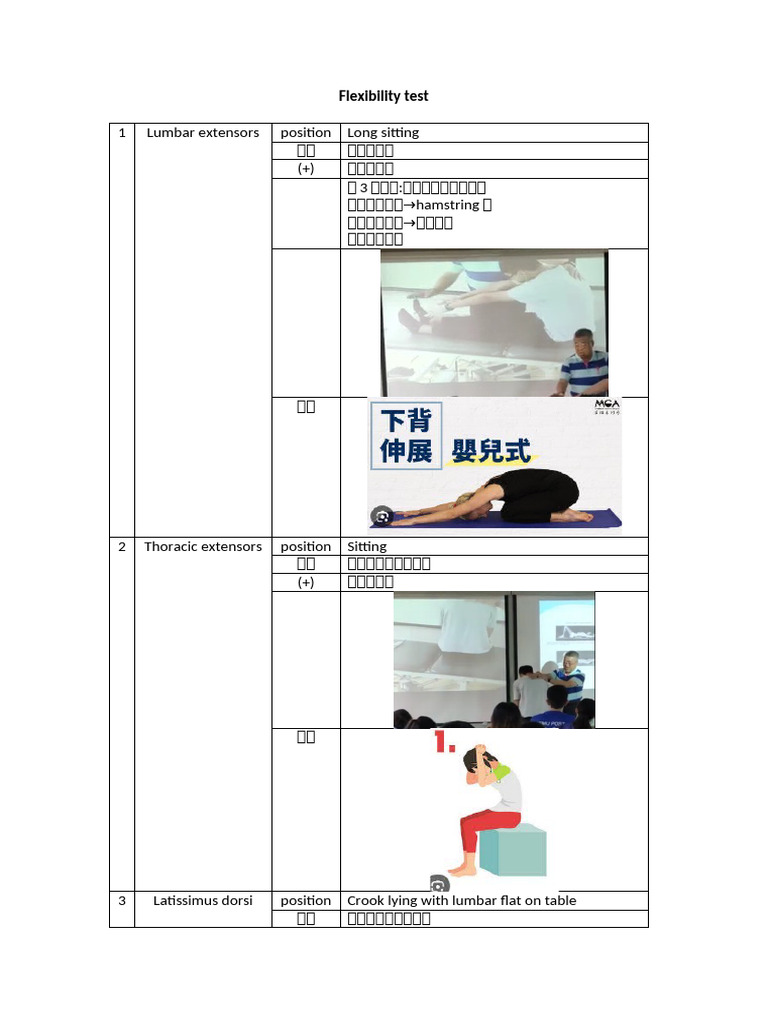 Flexibility Test | PDF