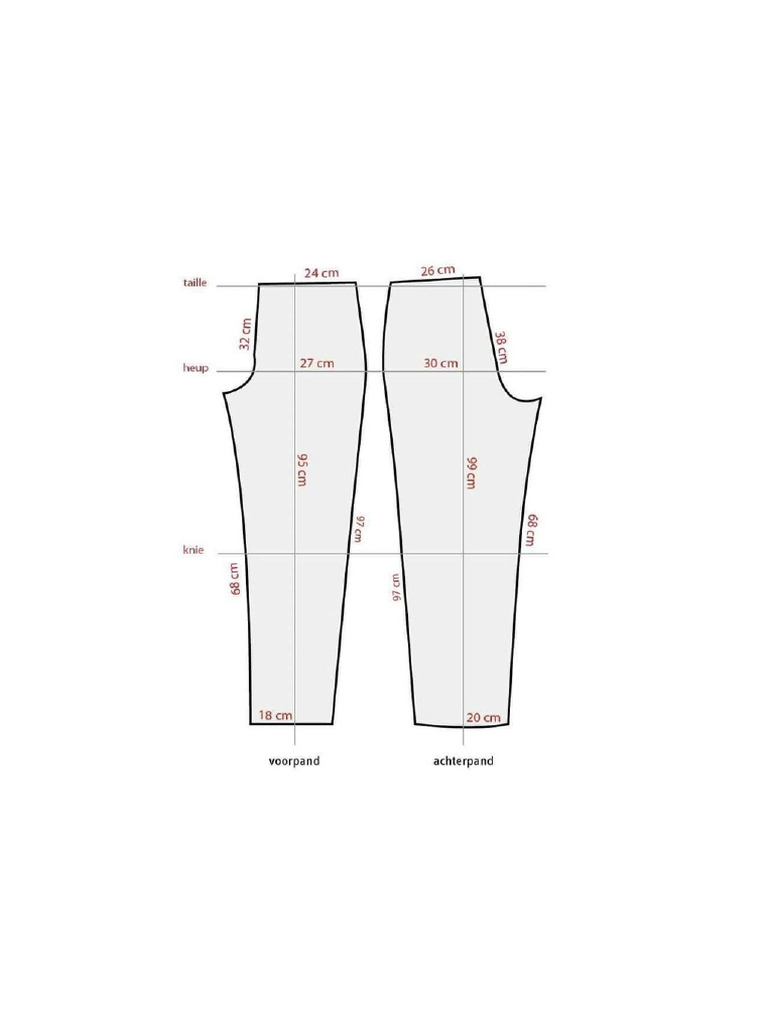 Moldes de Pantalón Base | PDF
