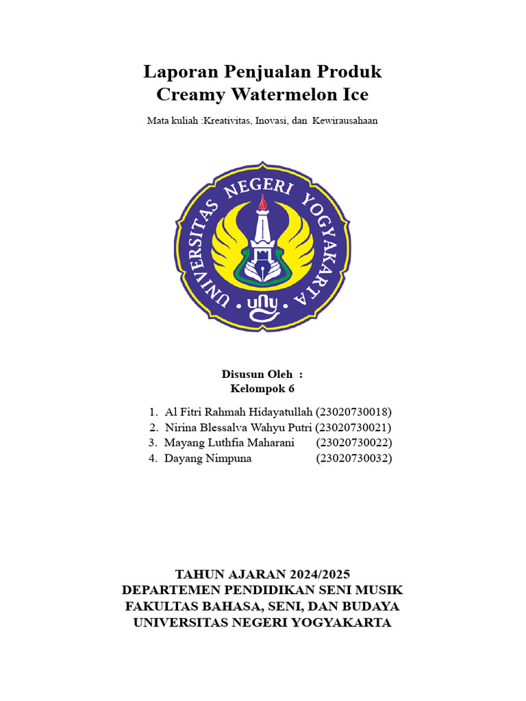 Laporan Penjualan Produk (Kelompok 6) | PDF