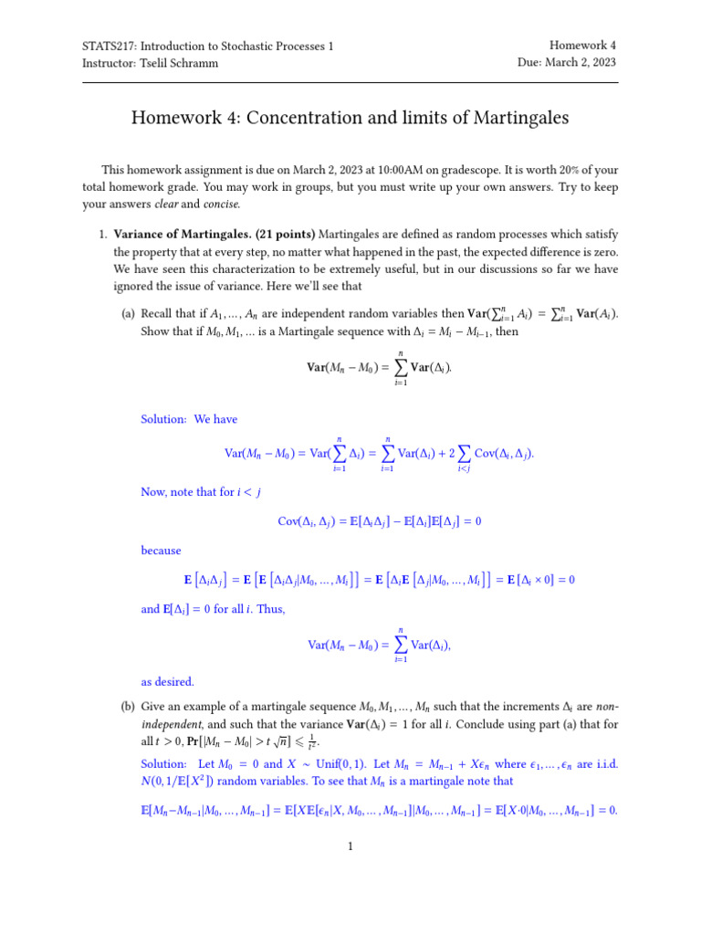 HW 4 Key - 217 | PDF | Exponential Function | Statistical Theory