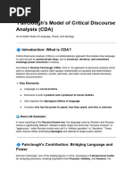 Fairclough CDA Model Explanation | PDF | Discourse | Liberal Arts Education