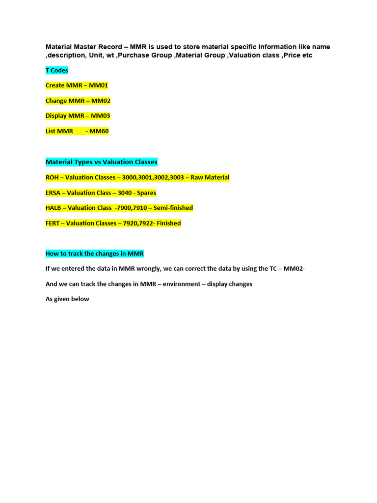 Material Master Record Configuration Guide | PDF | Computing