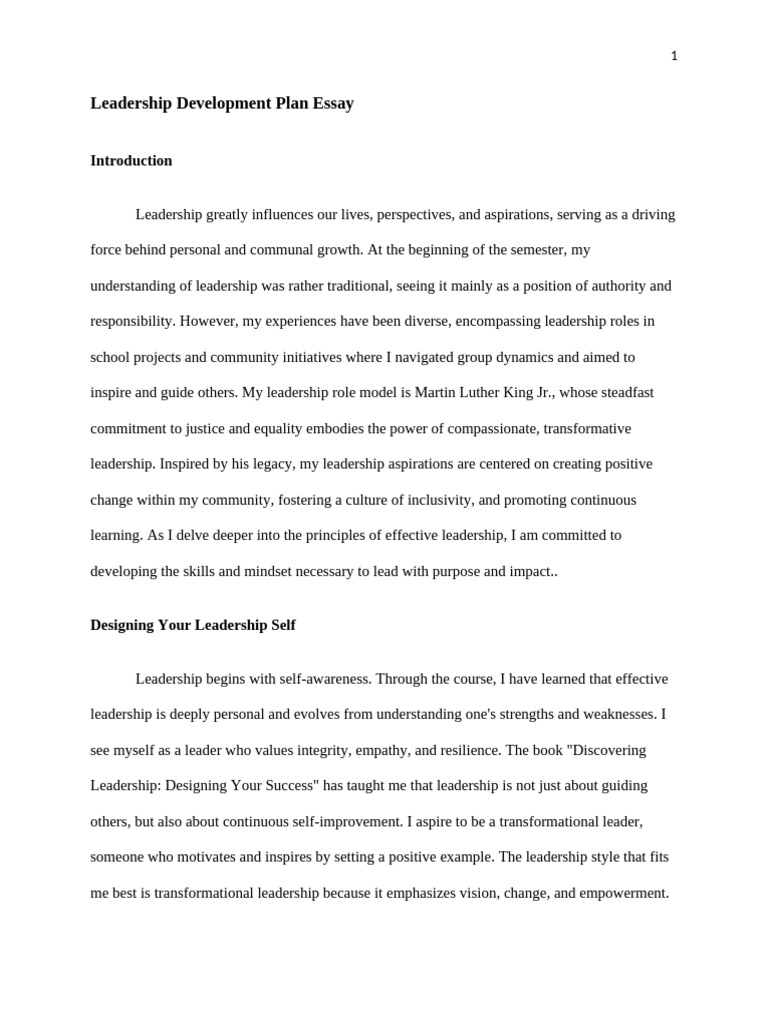 Personal Leadership Development Plan | PDF | Leadership | Creativity