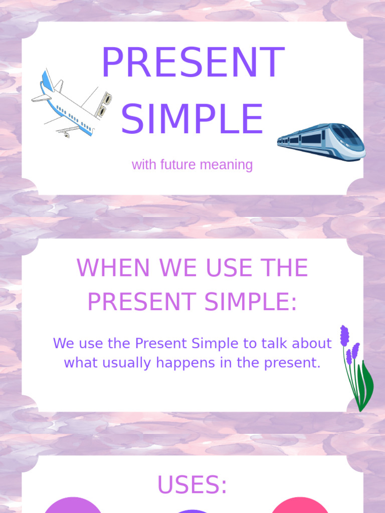 Present Simple for Future Use | PDF