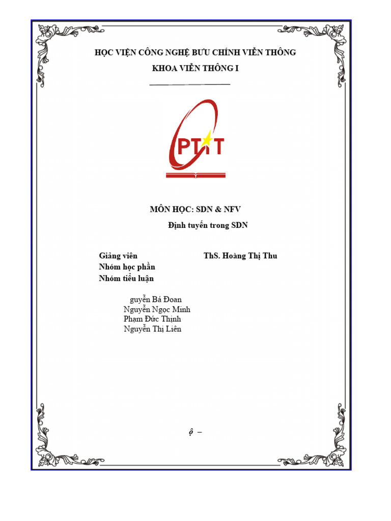 Nhóm 03 - T 11 - Lab6 - SDN&NFV | PDF