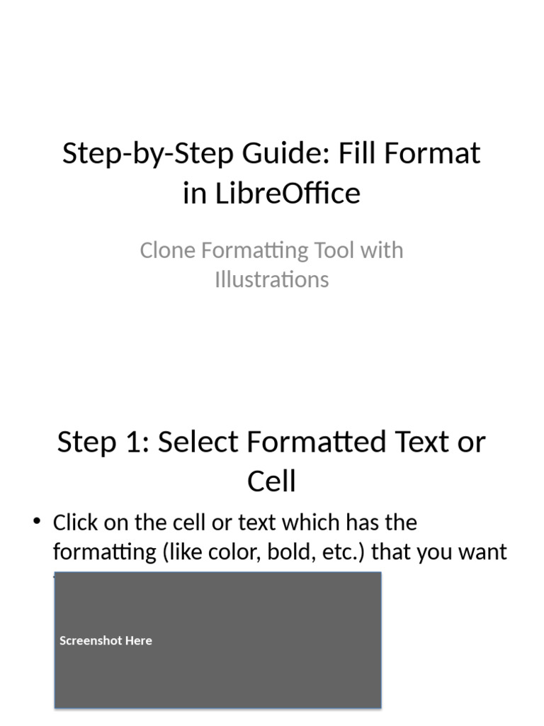 LibreOffice Fill Format Stepwise | PDF