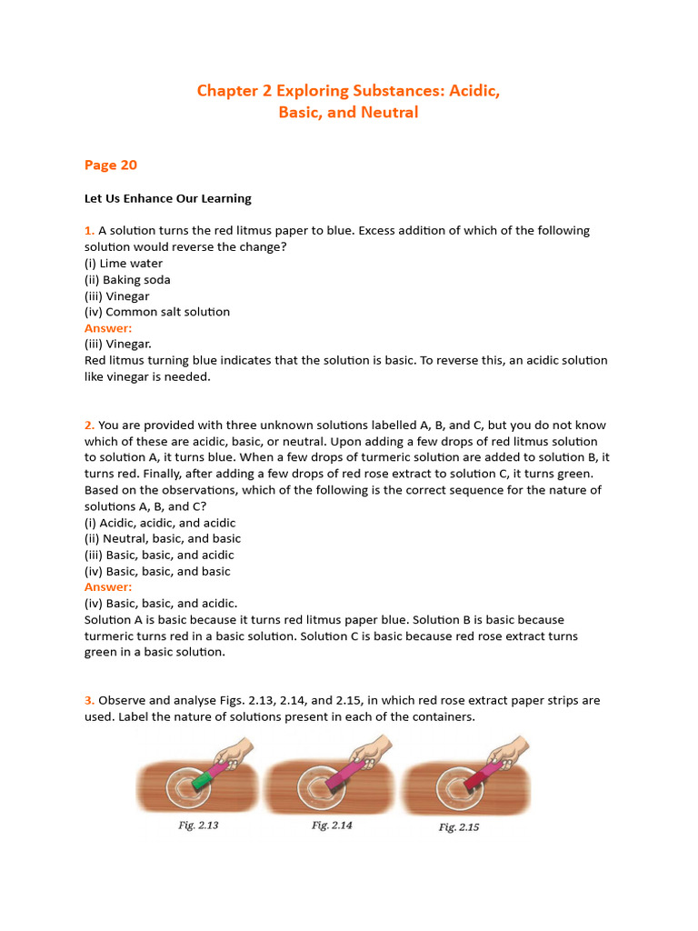 Acidic, Basic, and Neutral Solutions | PDF | Sodium Bicarbonate | Juice