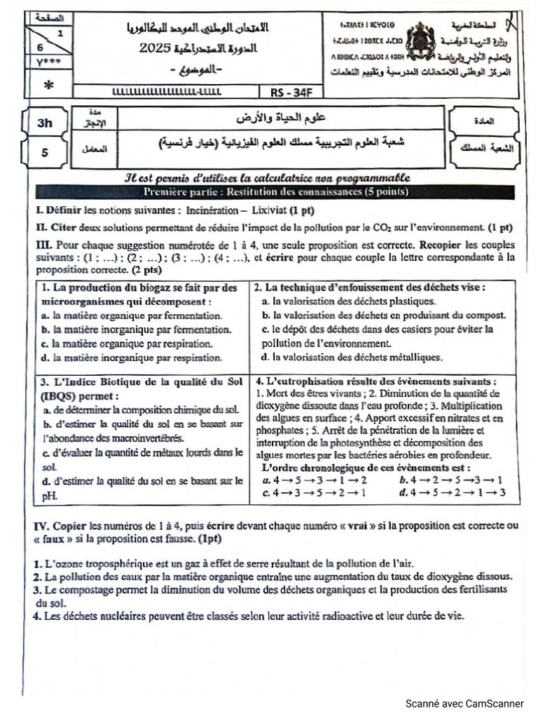Examen National 2bac - PC | PDF