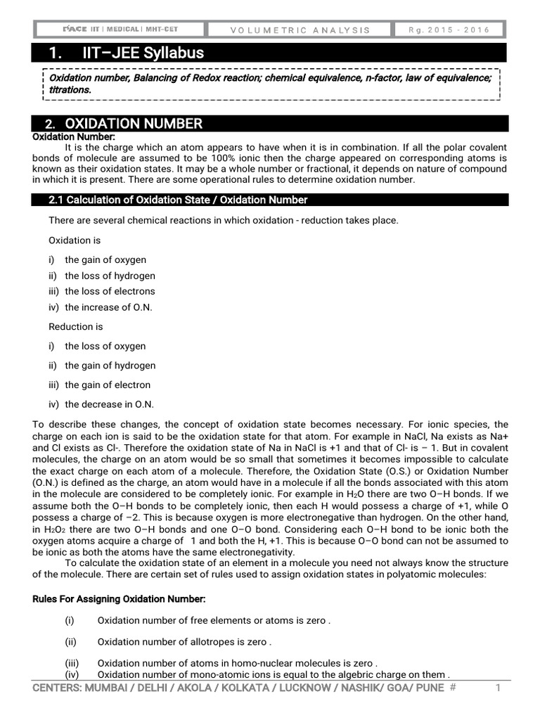 Volumetric Analysis | PDF