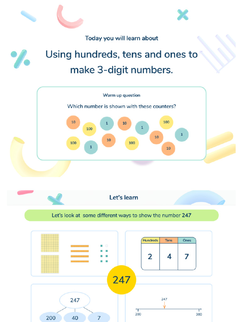 Making 3 Digit Numbers | PDF
