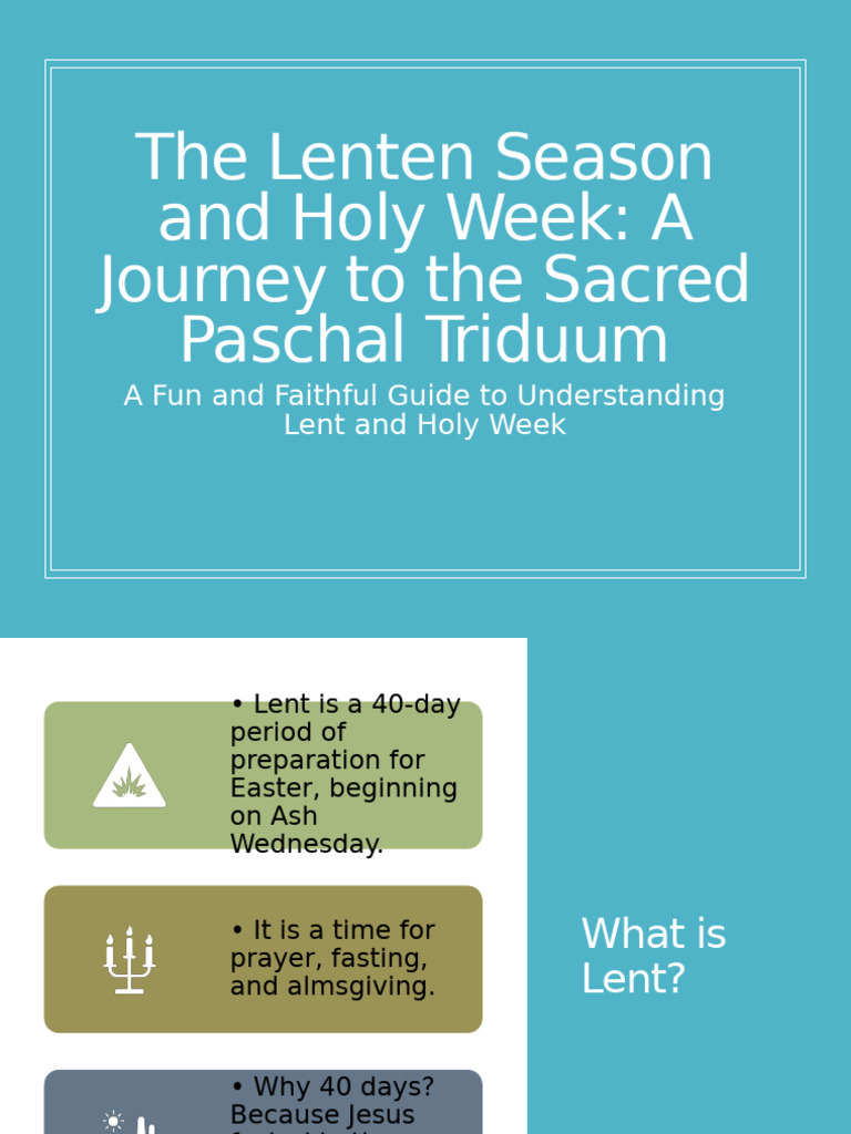 Understanding Lent and Holy Week | PDF | Lent | Easter