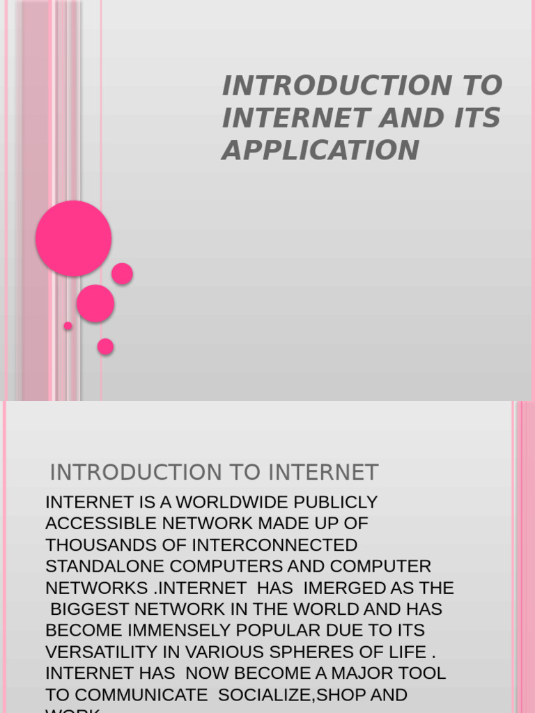 Introduction to Internet Applications | PDF