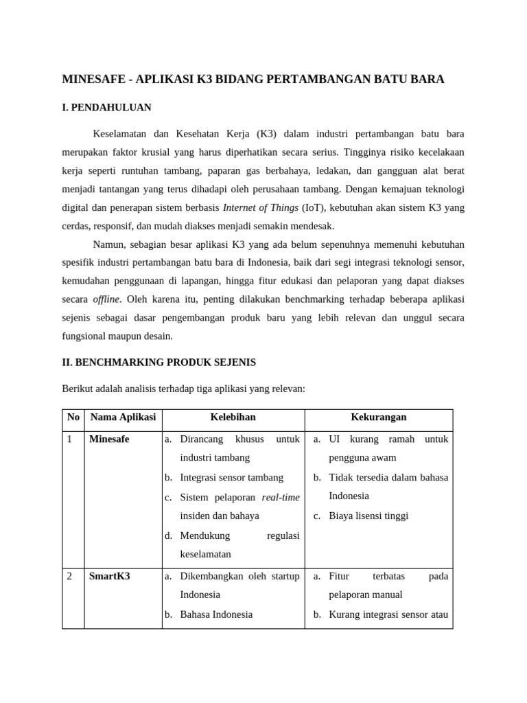 Aplikasi K3 SafeMine untuk Pertambangan | PDF
