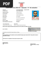 Exam Form - VBU SEM 2 | PDF