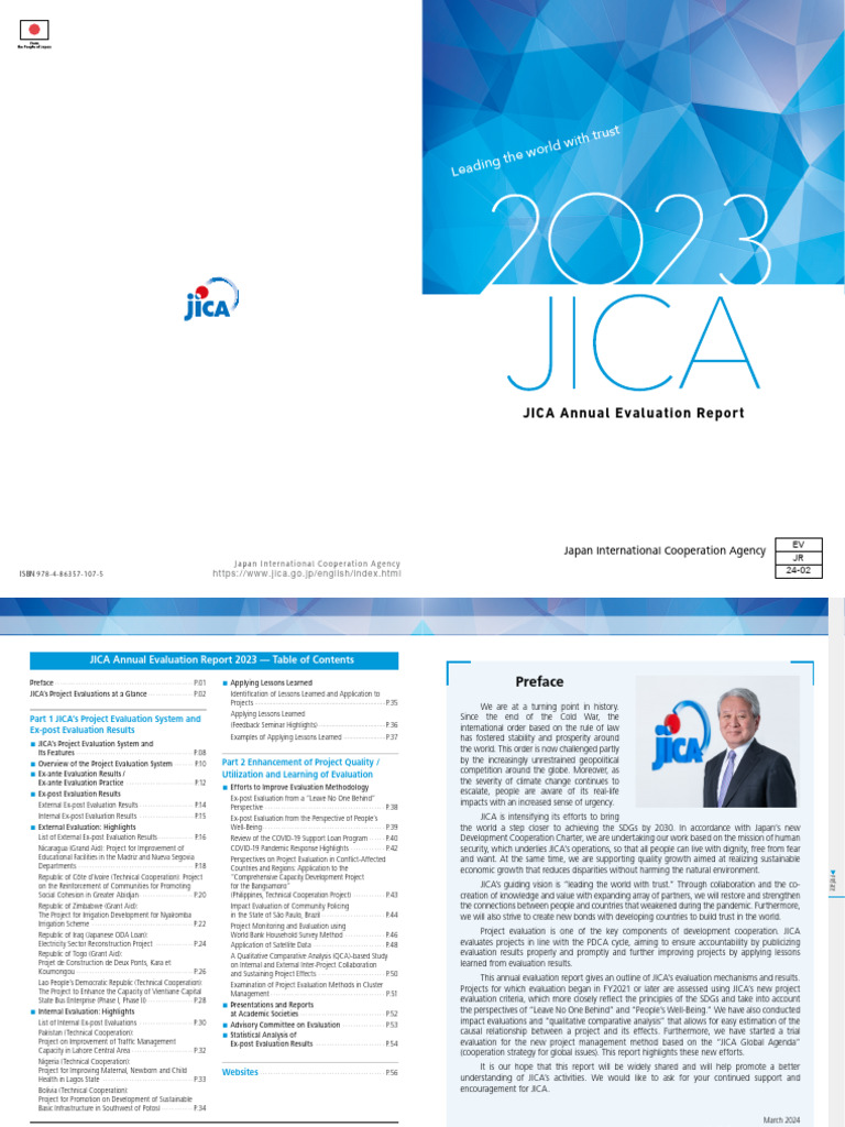 A3 JICA Annual Evaluation Report 2023 1 | PDF | Evaluation | Development Assistance Committee