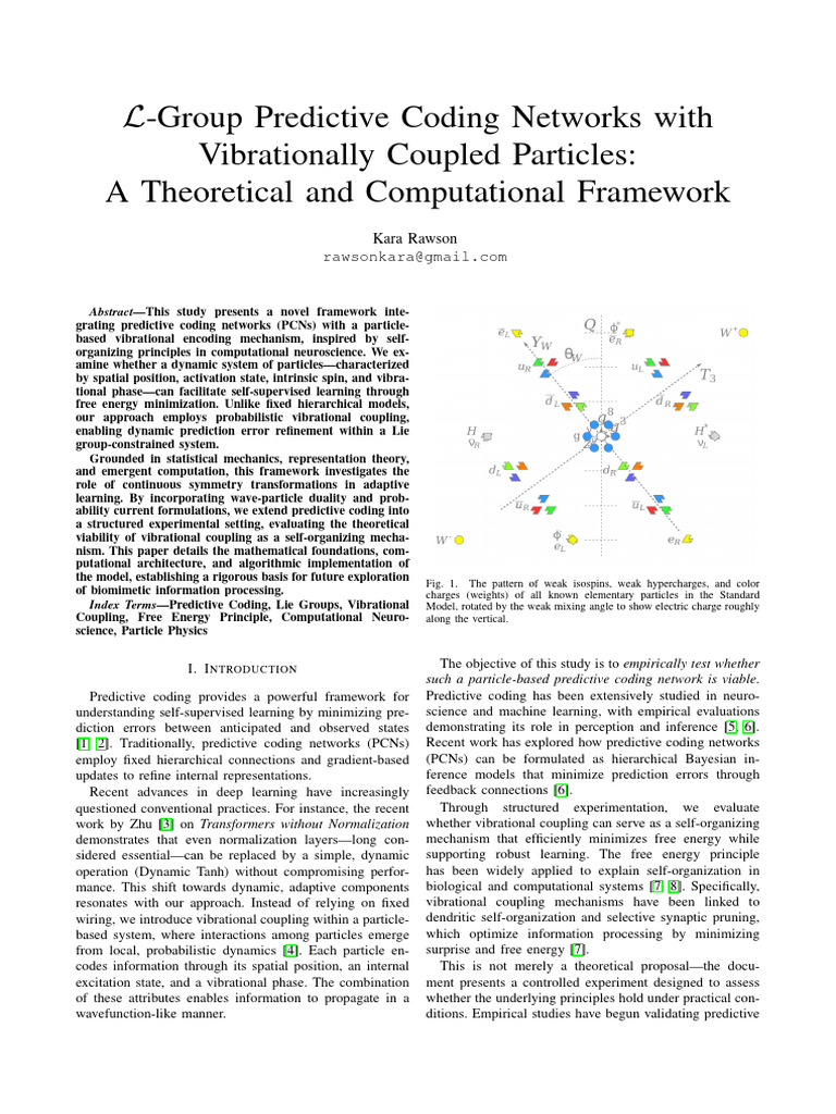 Particle Based Predictive Coding Networks With Vibrational Coupling A Theoretical and ...