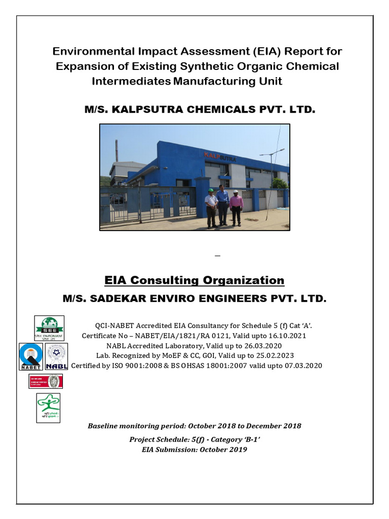 EIA Report Kalpsutra | PDF | Environmental Impact Assessment | Water ...