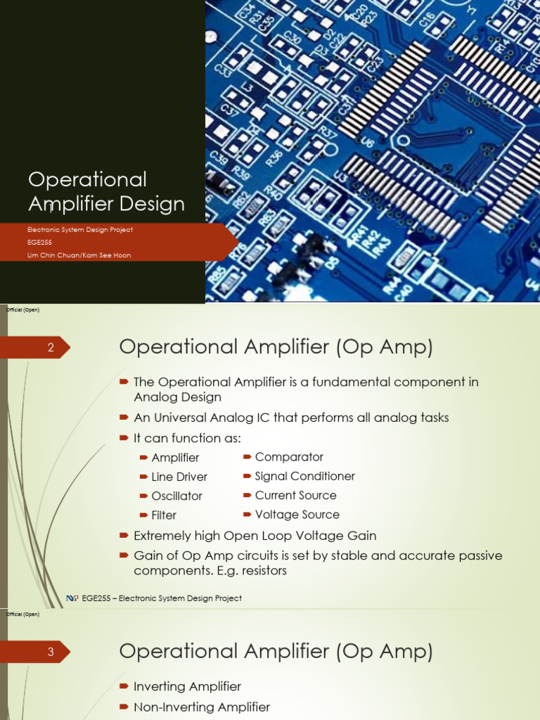 Operational Amplifier Design Guide | PDF | Operational Amplifier ...