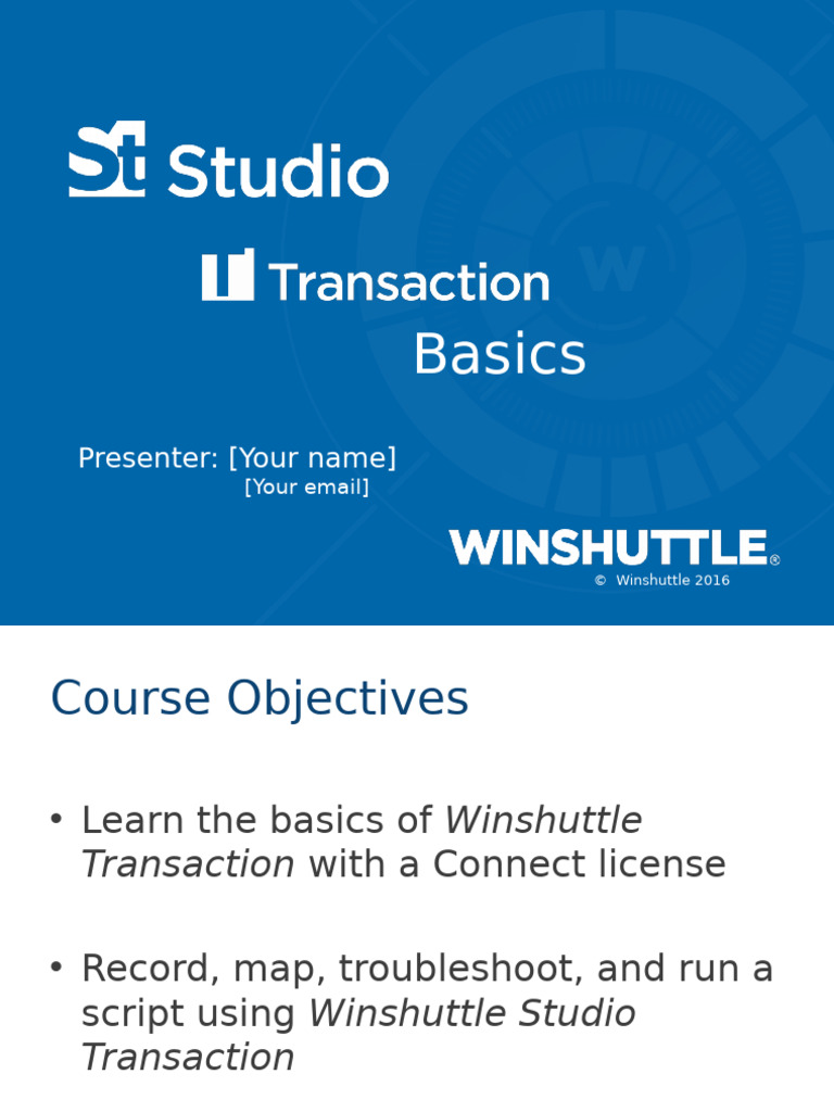 Winshuttle Studio v11 Transaction Basics - 2017-03-31 | PDF | Microsoft ...