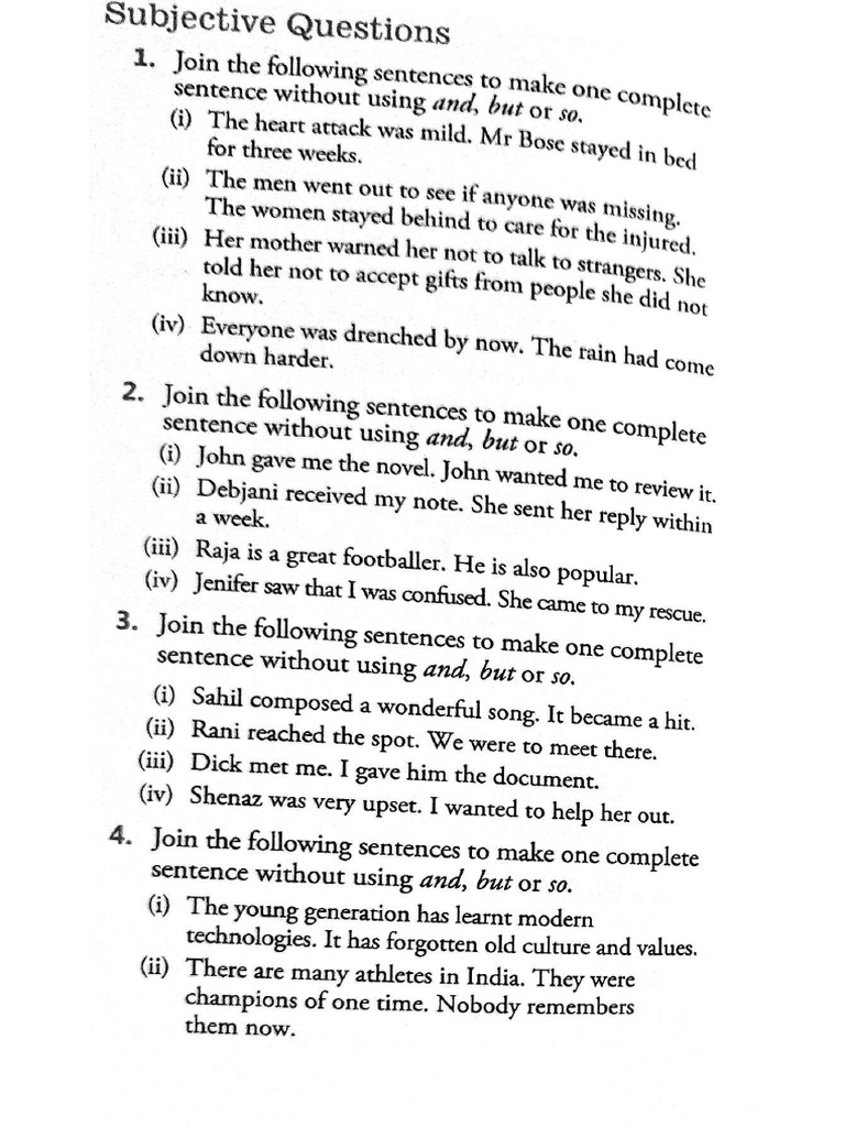 Join Sentences 2 | PDF