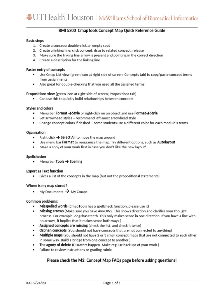 CMapTools Quick Reference Guide | PDF