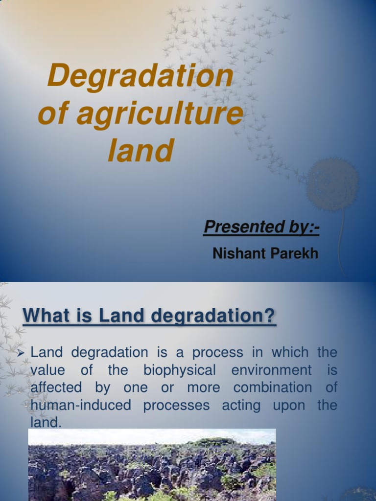 Degradation of Agriculture Land | PDF | Science & Mathematics ...