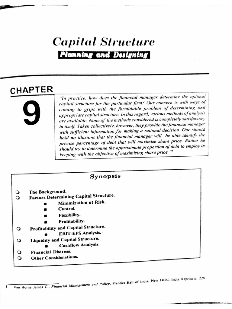 Chapter 9 - Capital Structure Planning | PDF